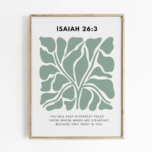 Isaiah 26:3 Scripture Print, Boho Christian Wall Art (digital Download ...