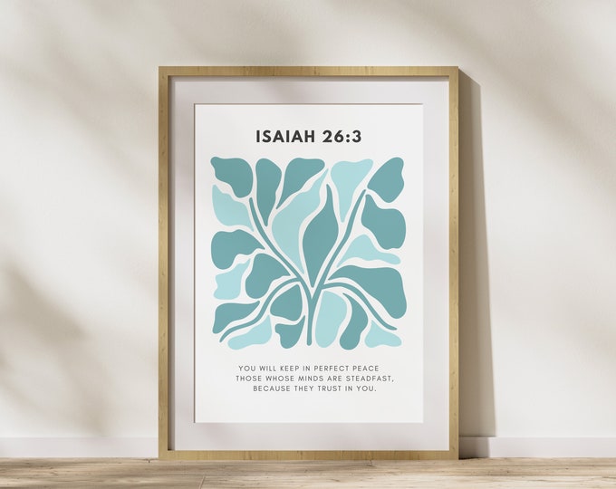 Christian Scripture Wall Art Print, Isaiah Poster, Christian Poster ...