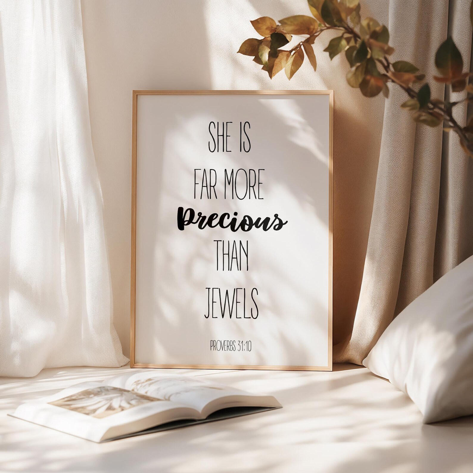 Proverbs 31:10 She is Far More Precious Than Jewels, Bible Verse ...