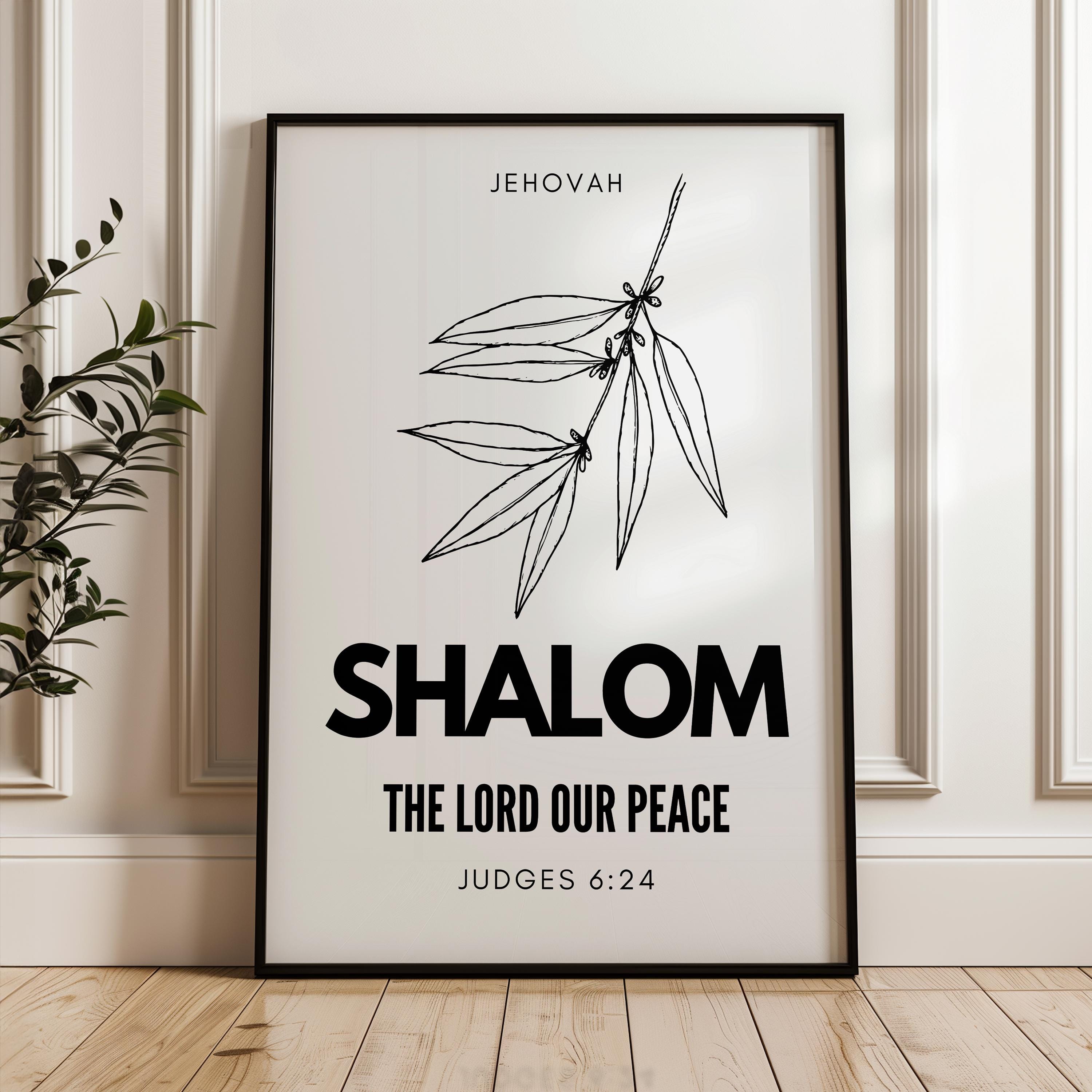 Printable Shalom Wall Art, Instant Download Christian Scripture, Bible ...