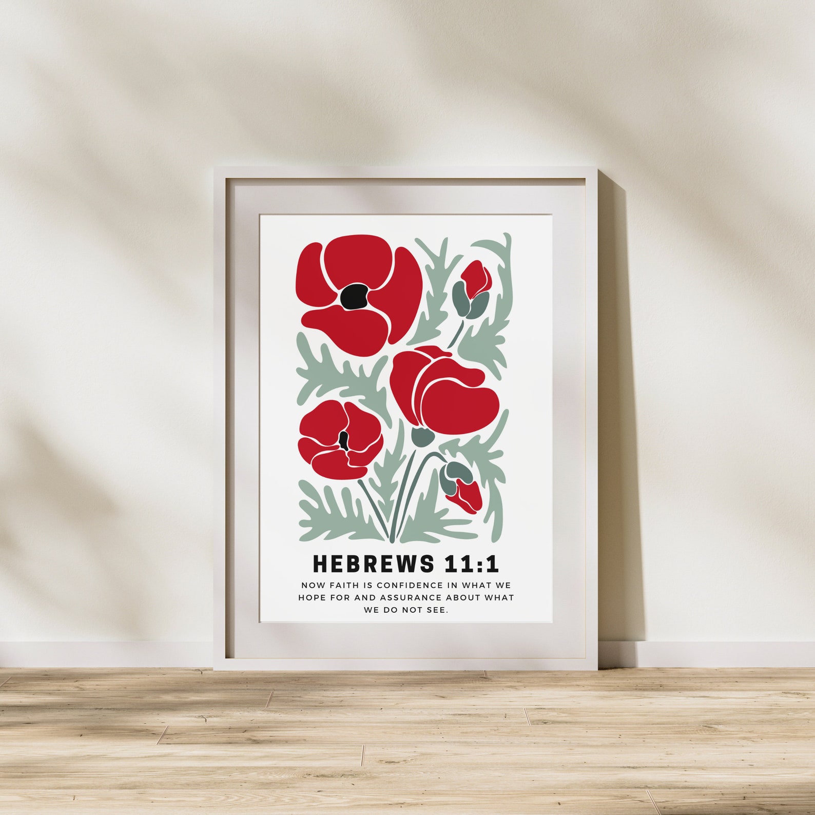 Printable Hebrews 11:1 Wall Art, Instant Download Christian Scripture ...