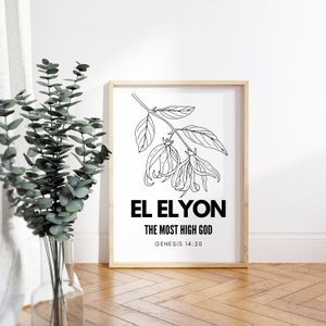 Printable El Elyon Wall Art, Instant Download Christian Scripture ...