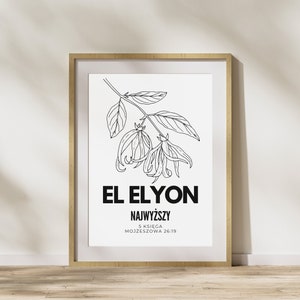 Printable El Elyon Wall Art, Instant Download Christian Scripture ...