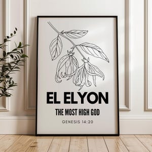 Printable El Elyon Wall Art, Instant Download Christian Scripture ...