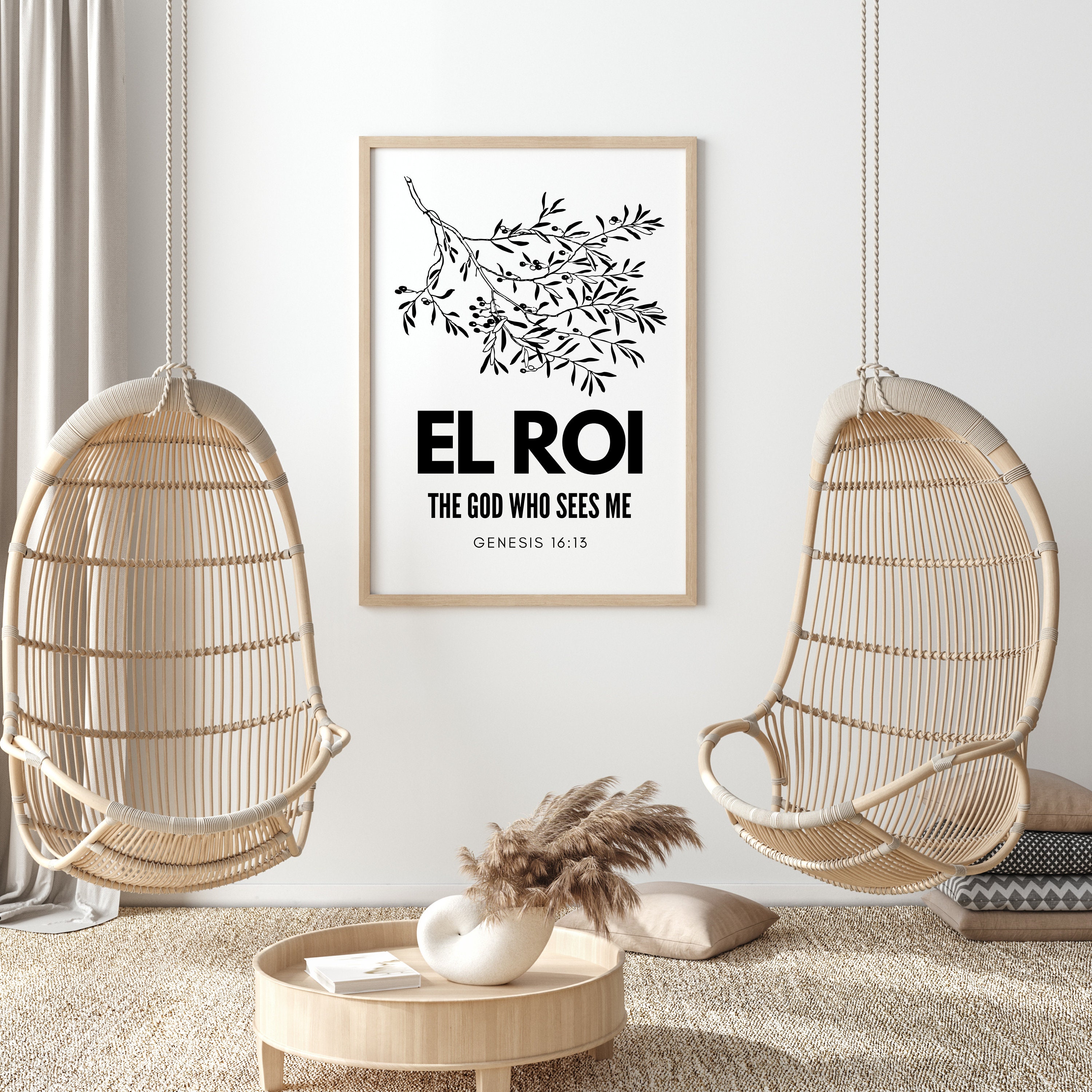 Printable El Roi Wall Art, Instant Download Christian Scripture, Bible ...
