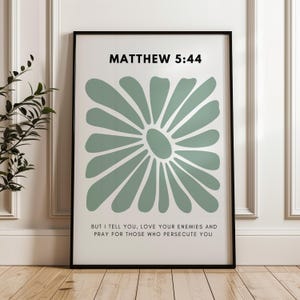 Printable Matthew 5:44 Wall Art, Instant Download Christian Scripture ...