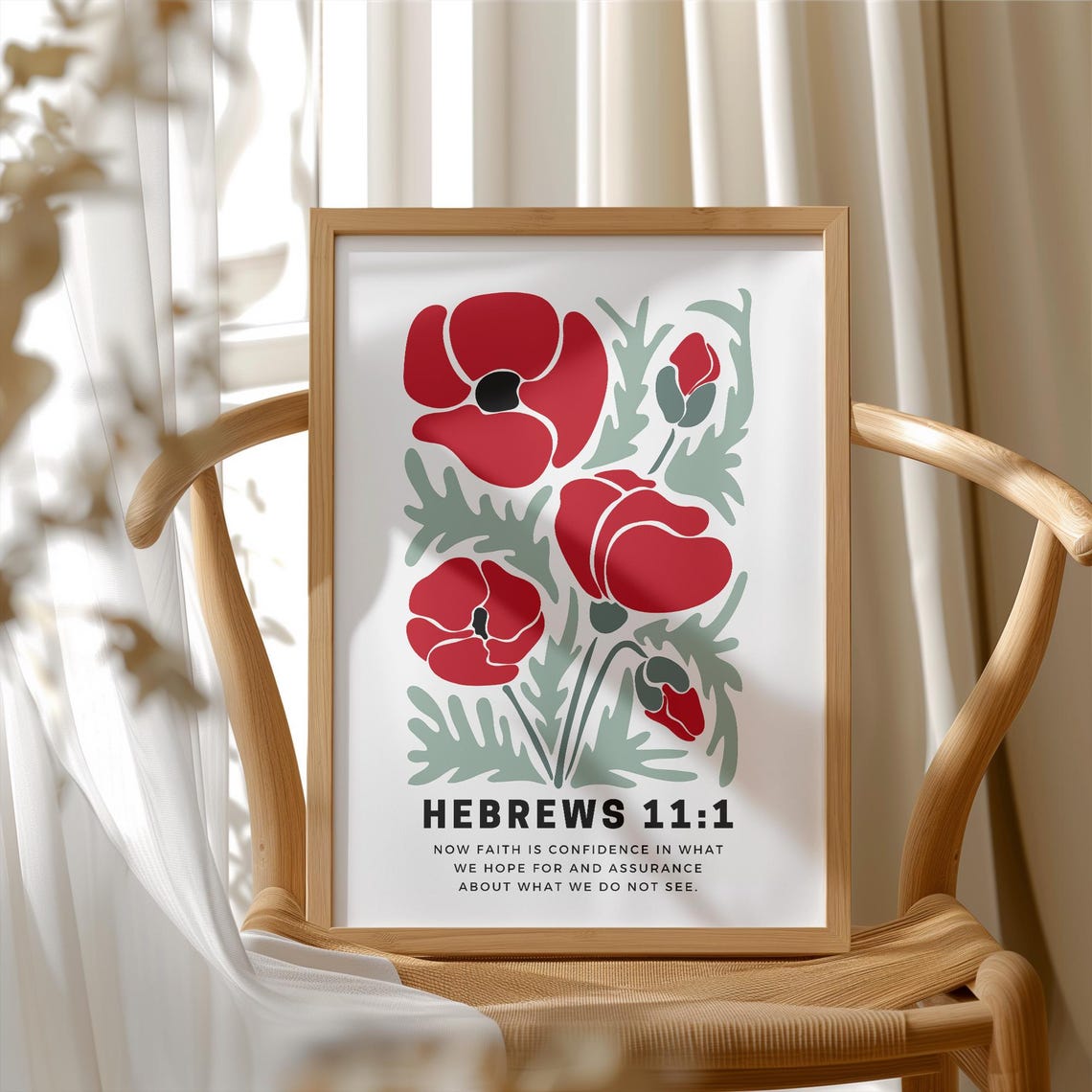 Printable Hebrews 11:1 Wall Art, Instant Download Christian Scripture ...