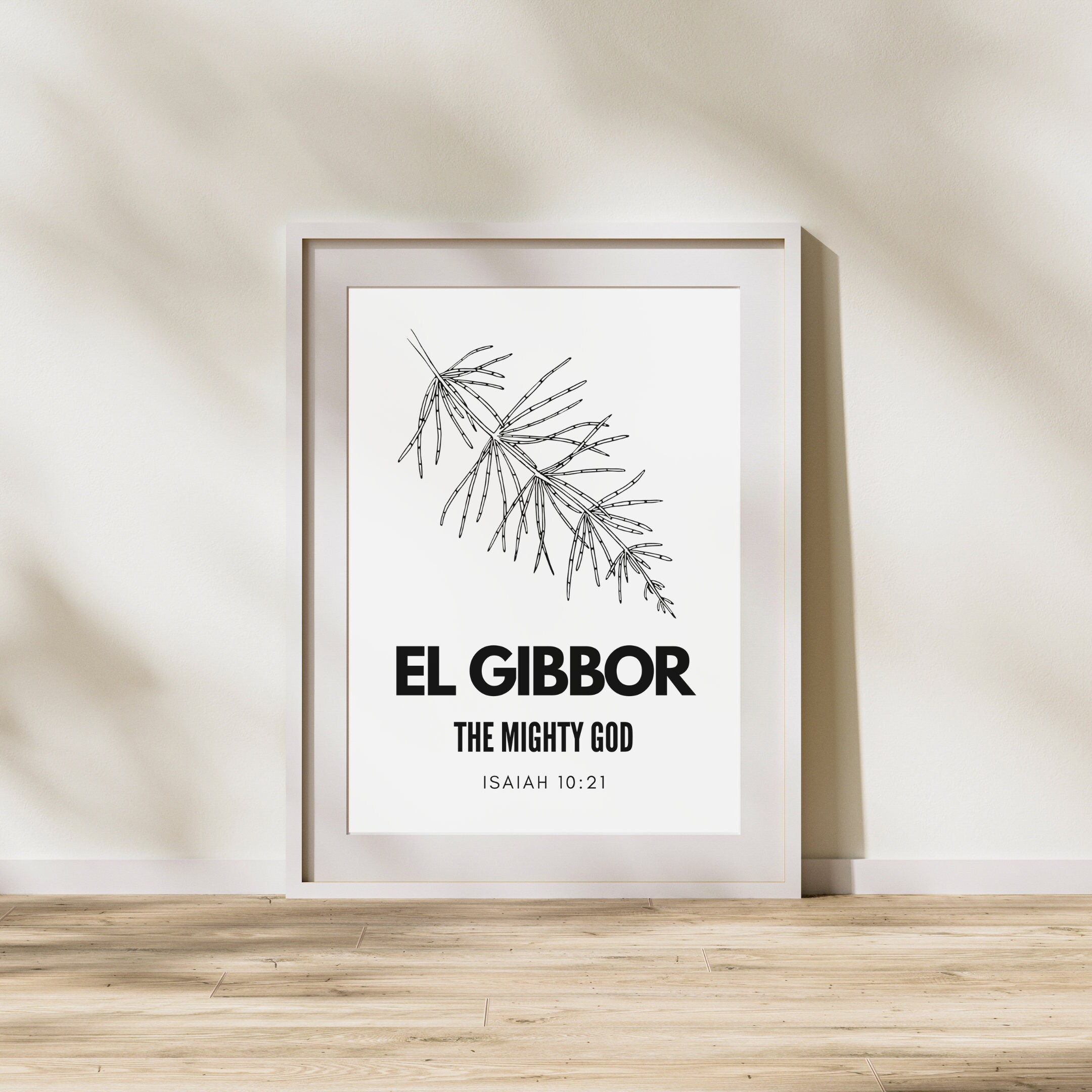 Printable El Gibbor Wall Art Instant Download Christian - Etsy