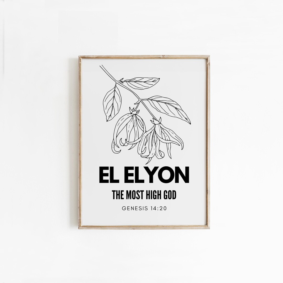 Printable El Elyon Wall Art, Instant Download Christian Scripture ...