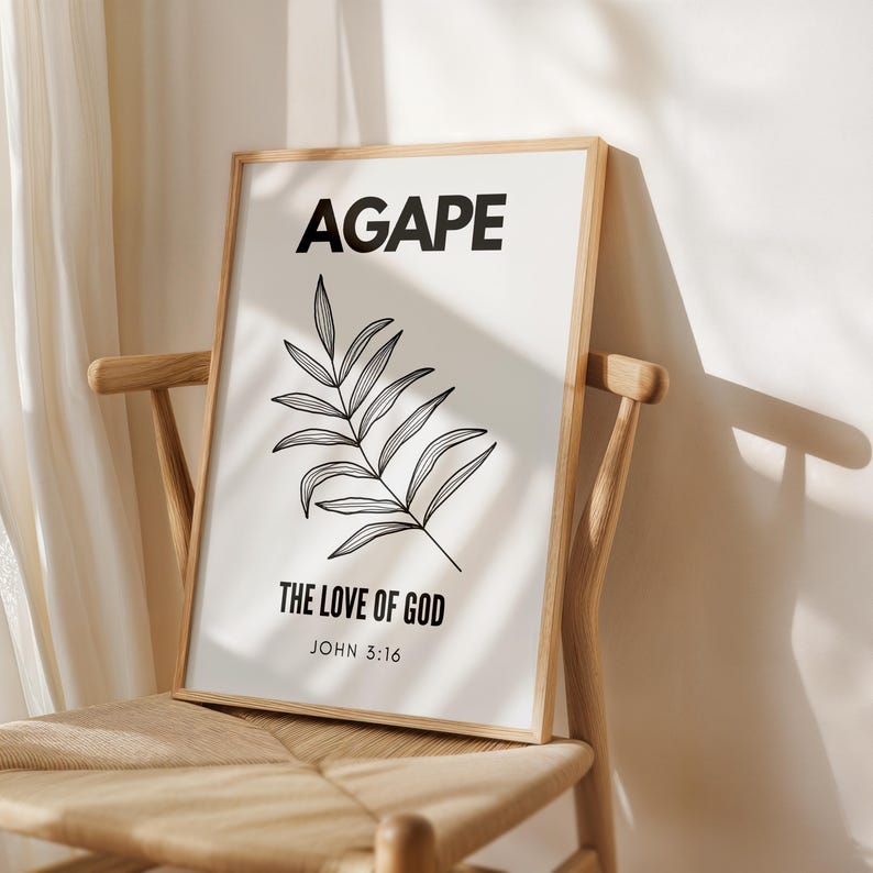 Biblical Types of Love, Agape, the Love of God, Christian Poster, Love ...