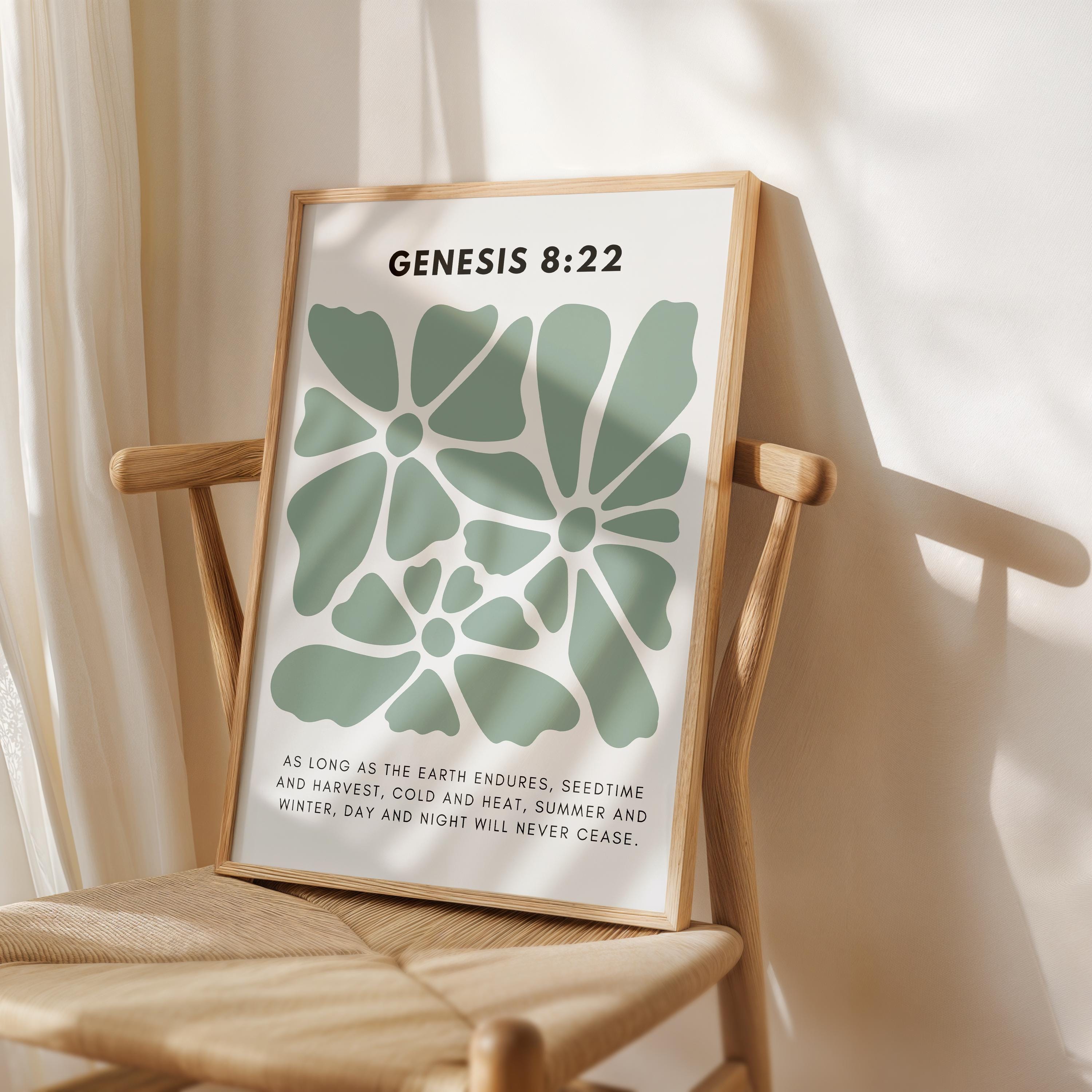 Printable Genesis 8:22 Wall Art, Instant Download Christian Scripture ...