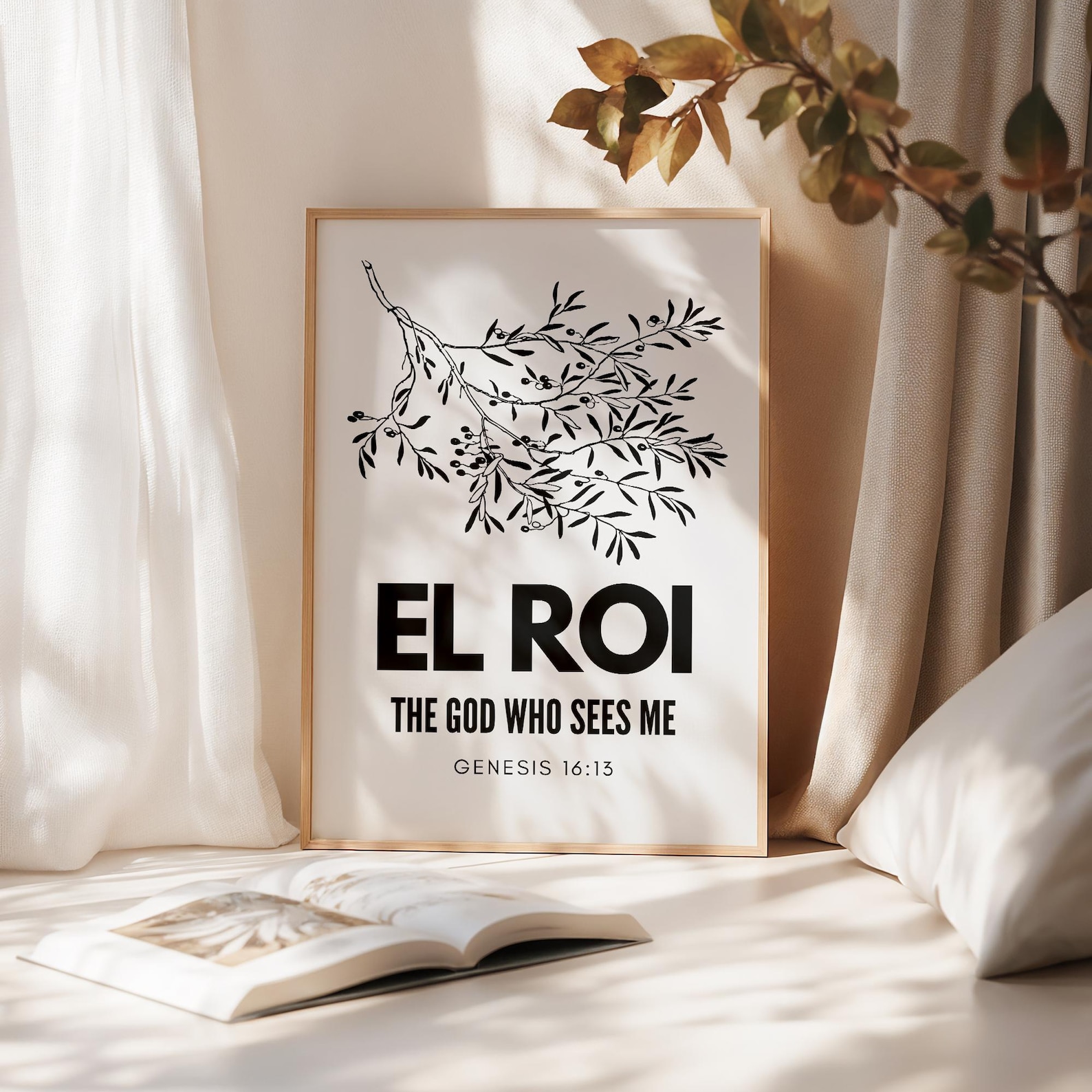 Printable El Roi Wall Art, Instant Download Christian Scripture, Bible ...