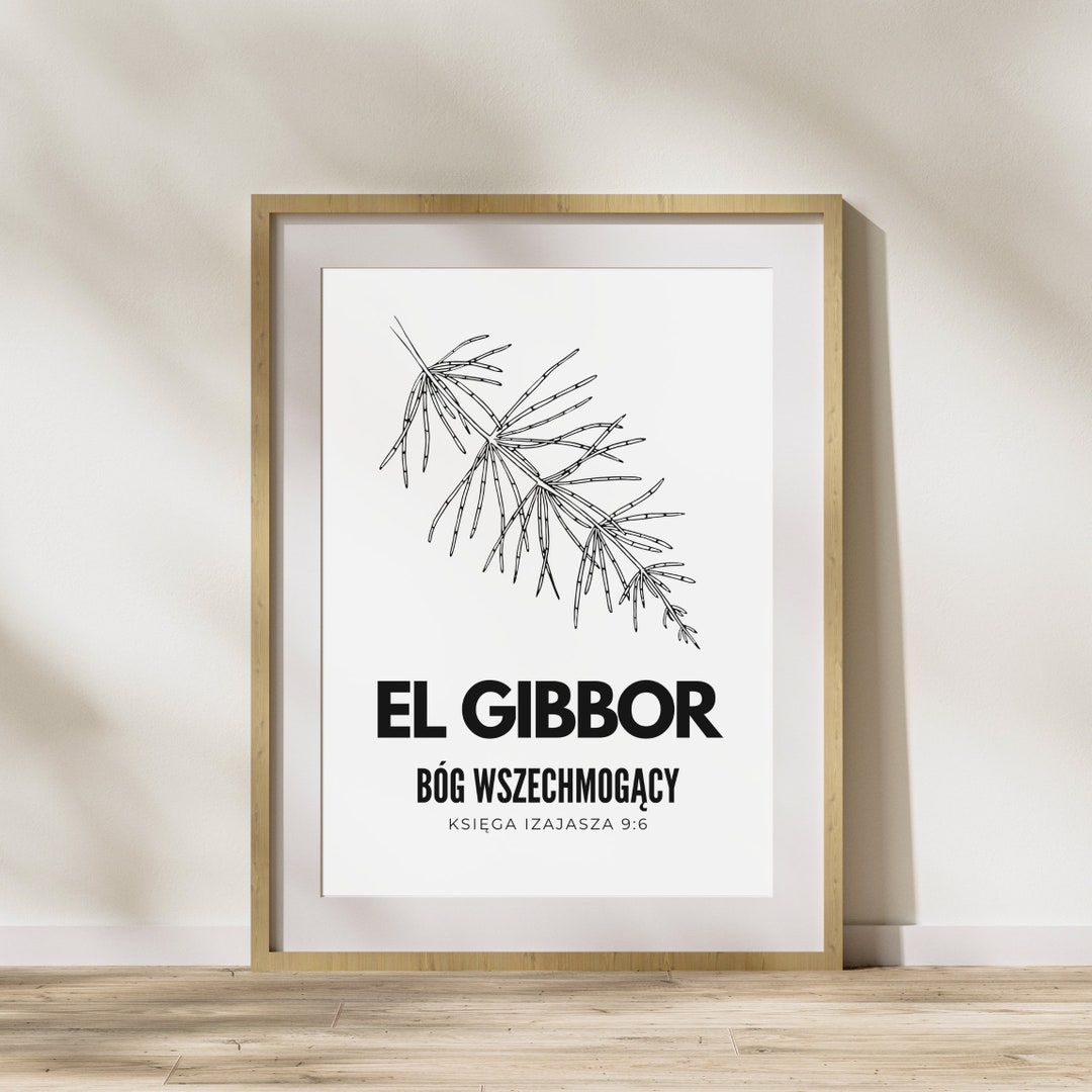 Printable El Gibbor Wall Art, Instant Download Christian Scripture ...