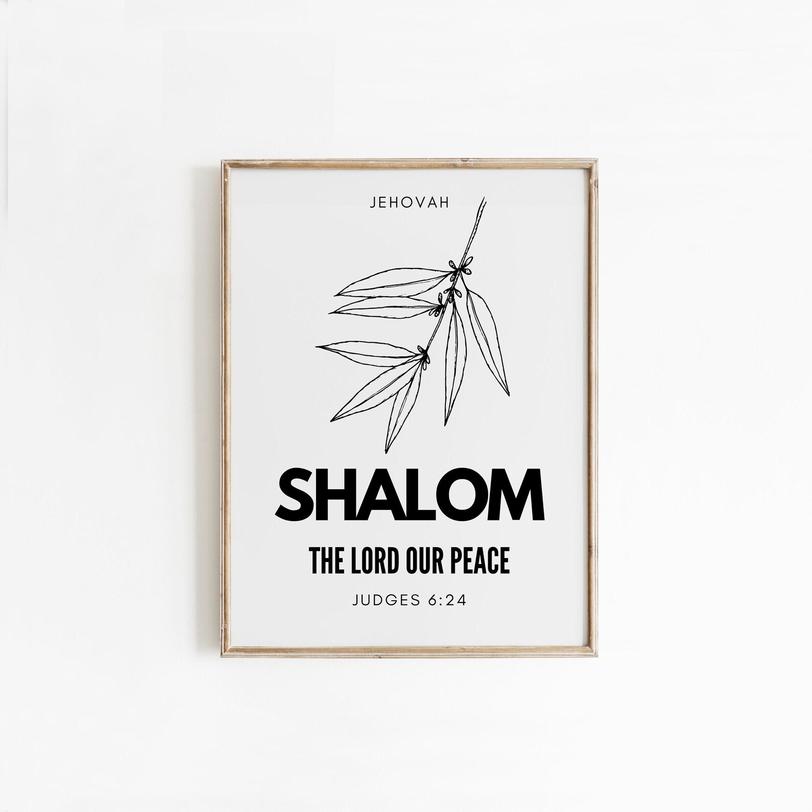 Printable Shalom Wall Art, Instant Download Christian Scripture, Bible ...