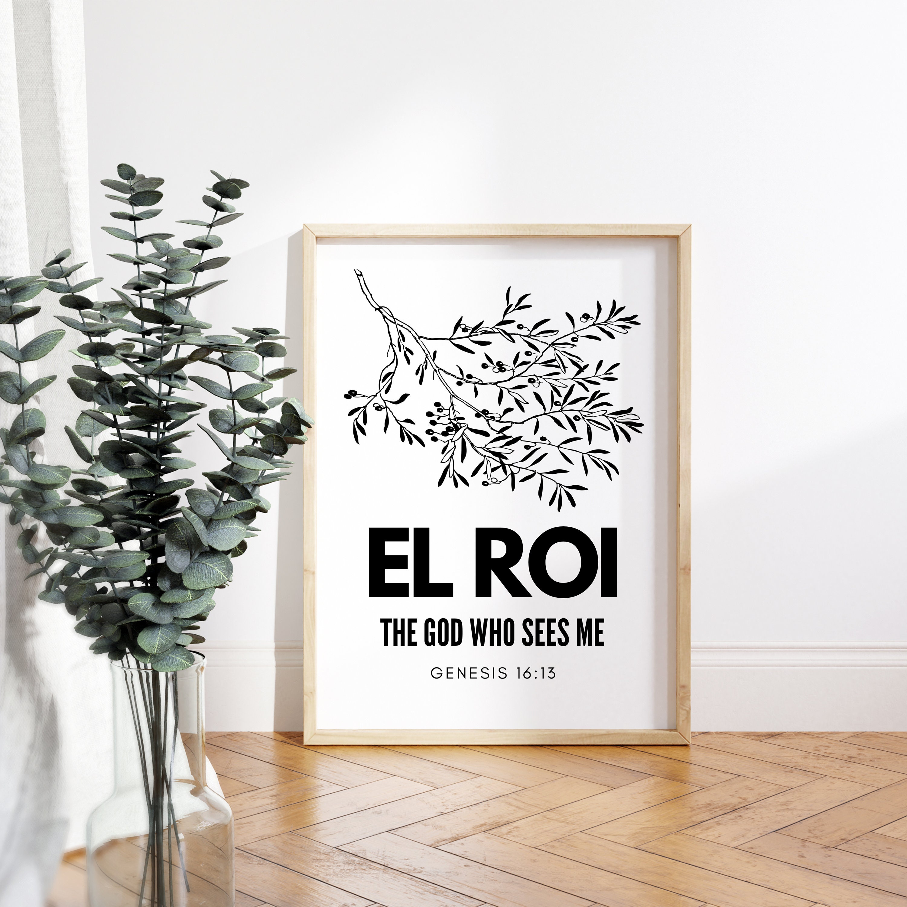 Printable El Roi Wall Art, Instant Download Christian Scripture, Bible ...