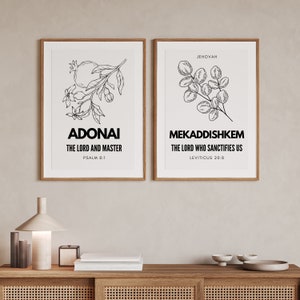 Printable Adonai Wall Art, Instant Download Christian Scripture, Bible ...