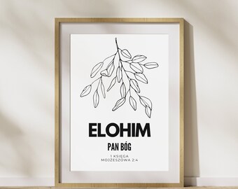 Printable El Elyon Wall Art, Instant Download Christian Scripture ...
