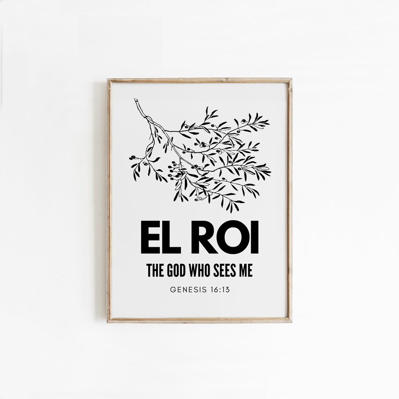 Printable El Roi Wall Art, Instant Download Christian Scripture, Bible ...