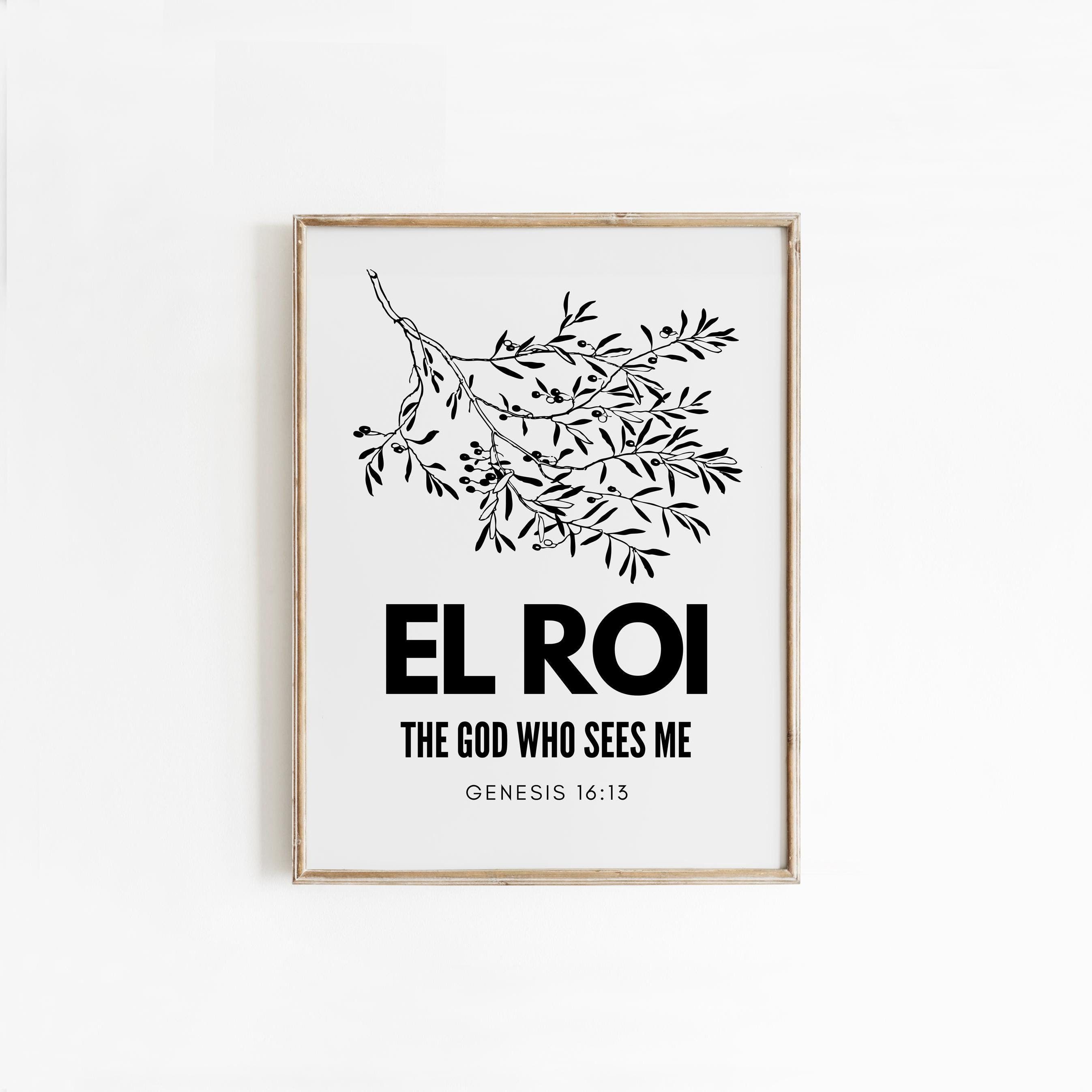 Printable El Roi Wall Art, Instant Download Christian Scripture, Bible ...