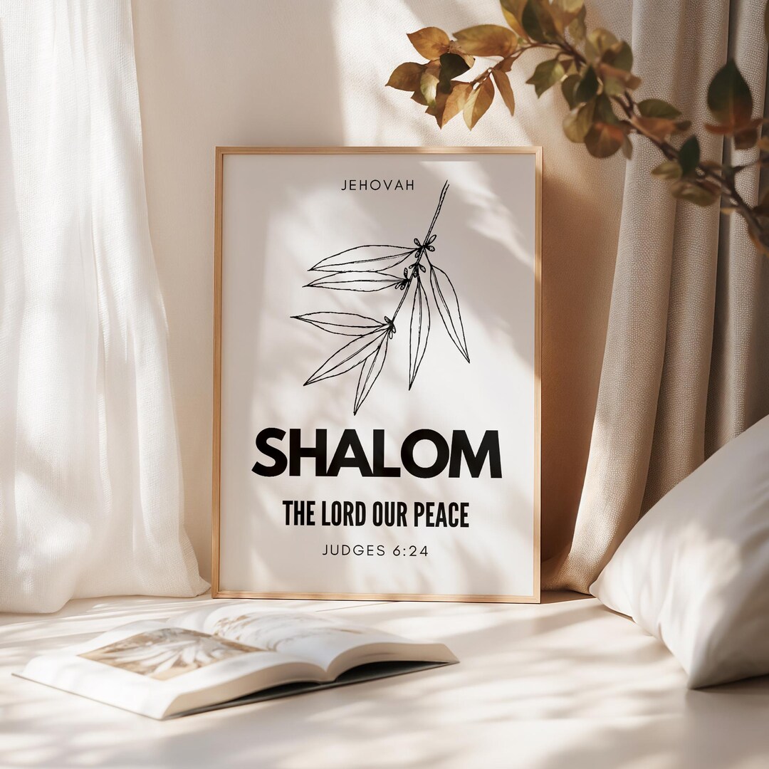 Printable Shalom Wall Art, Instant Download Christian Scripture, Bible ...