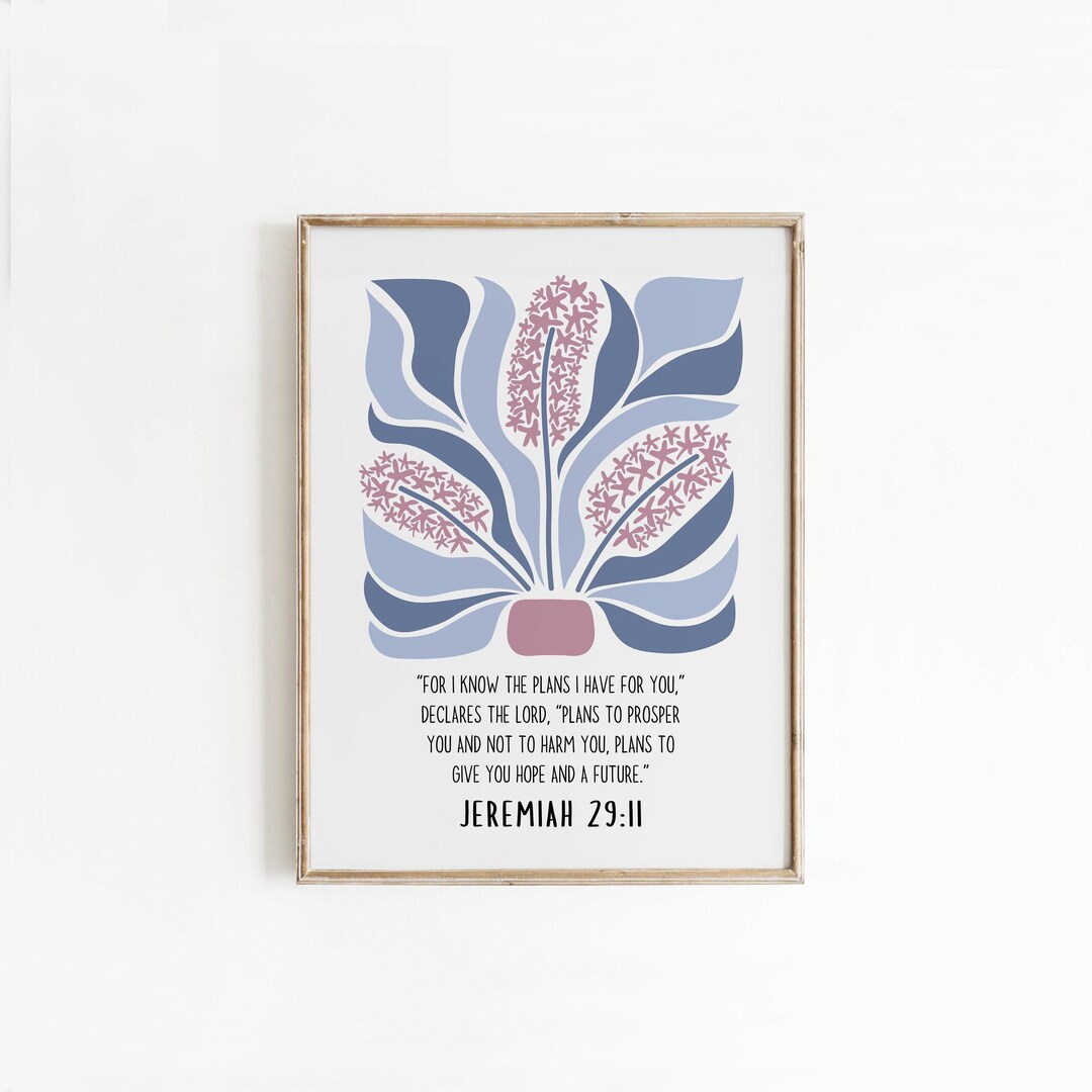 Jeremiah 29:11, Christian Poster, Bible Verse, Christian Scripture ...
