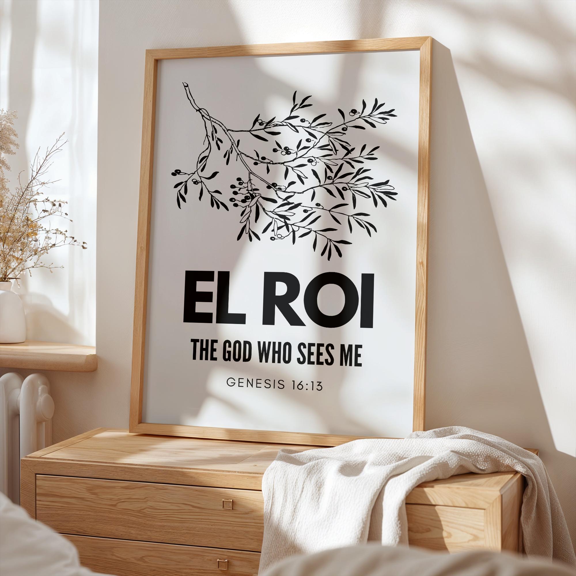 Printable El Roi Wall Art, Instant Download Christian Scripture, Bible ...