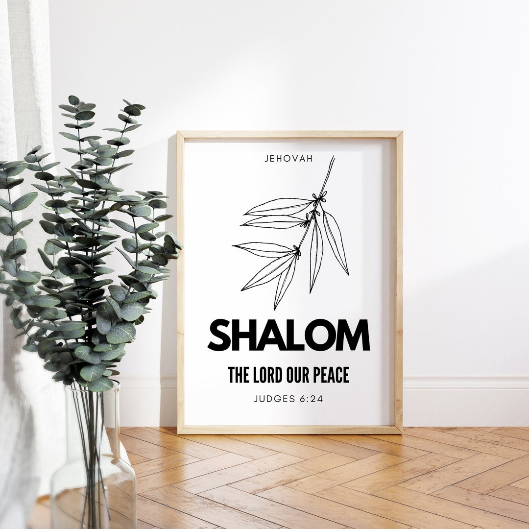 Printable Shalom Wall Art, Instant Download Christian Scripture, Bible ...