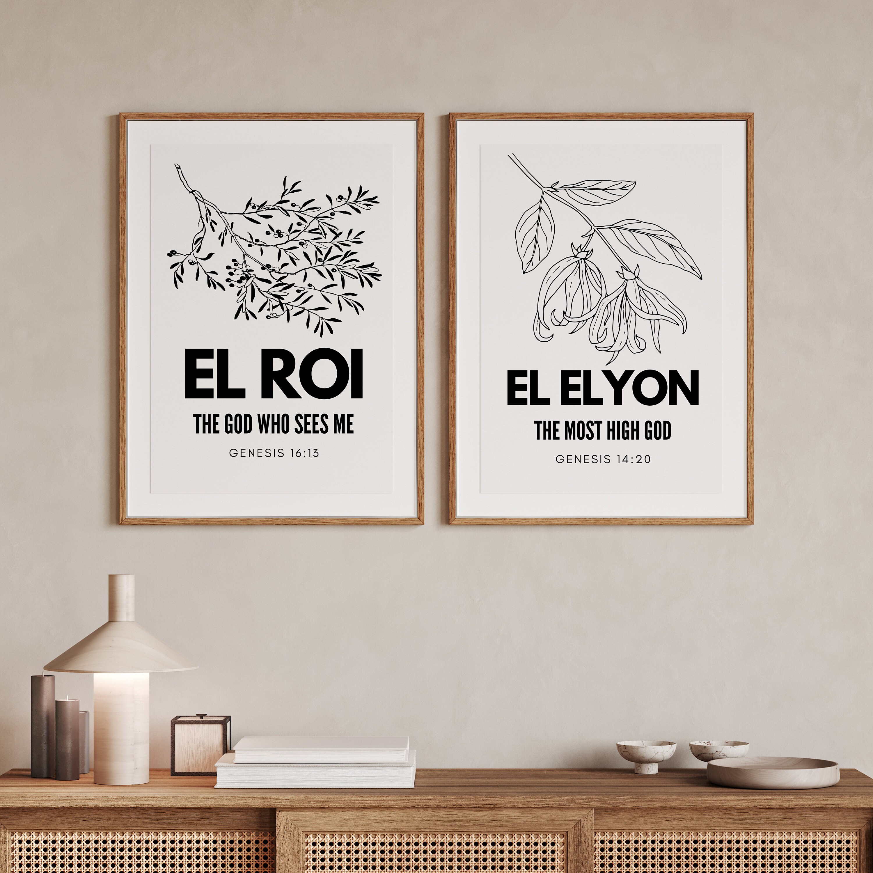 Printable El Roi Wall Art, Instant Download Christian Scripture, Bible ...