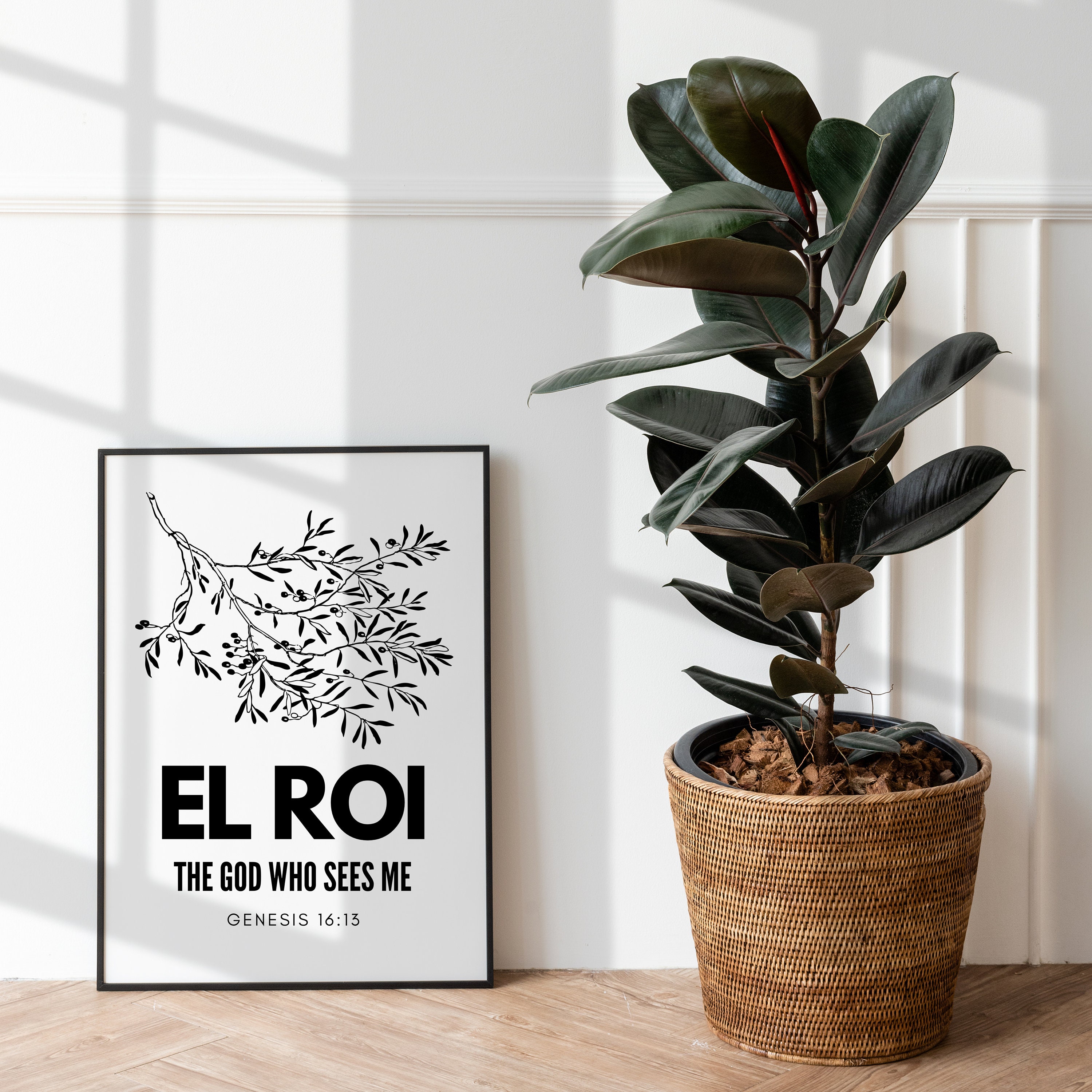 Printable El Roi Wall Art, Instant Download Christian Scripture, Bible ...