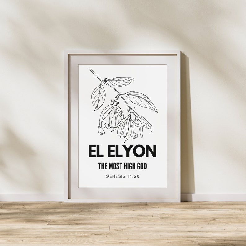 Printable El Elyon Wall Art Instant Download Christian - Etsy