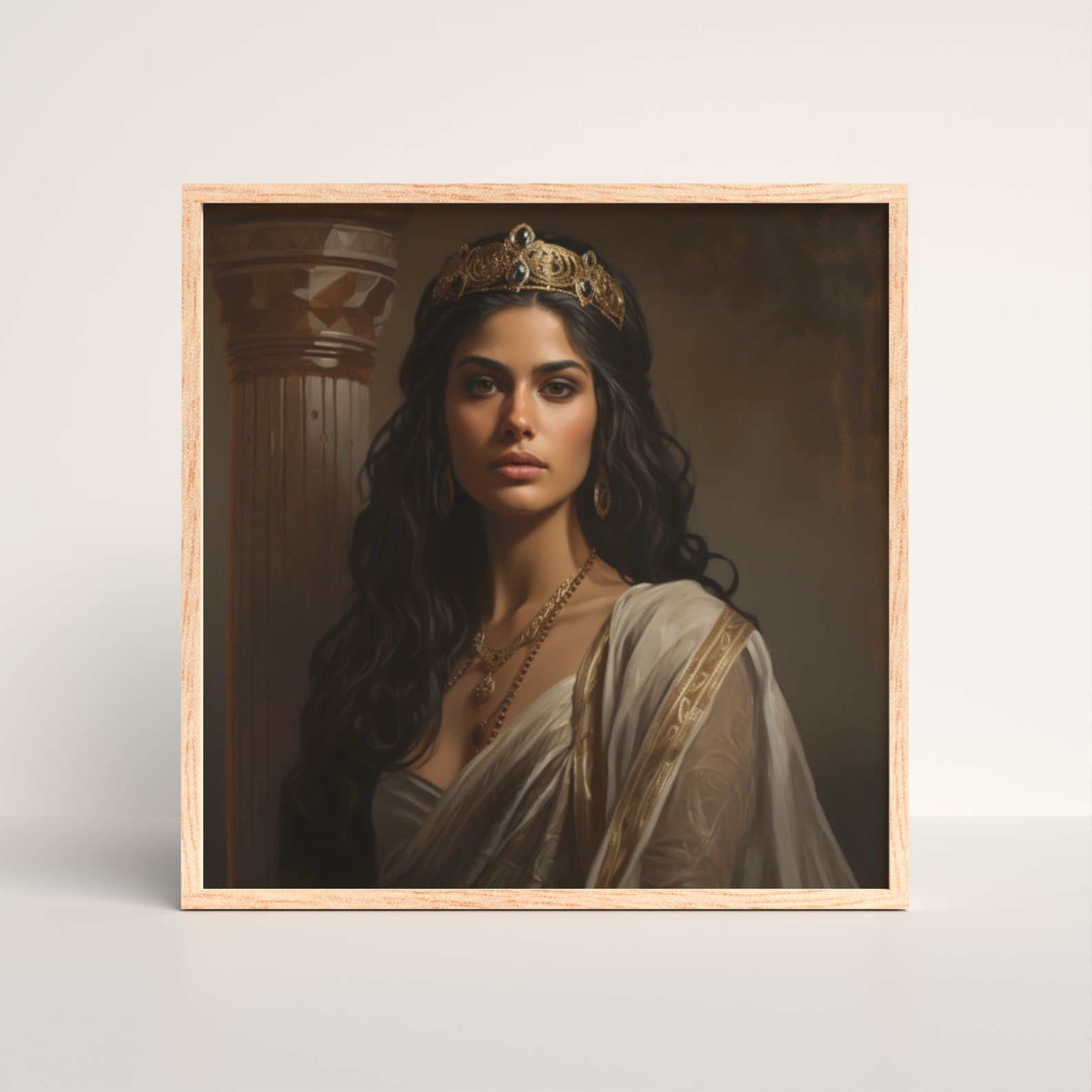 Queen Esther Portrait: Vintage Bible Art, Church Decor (digital ...