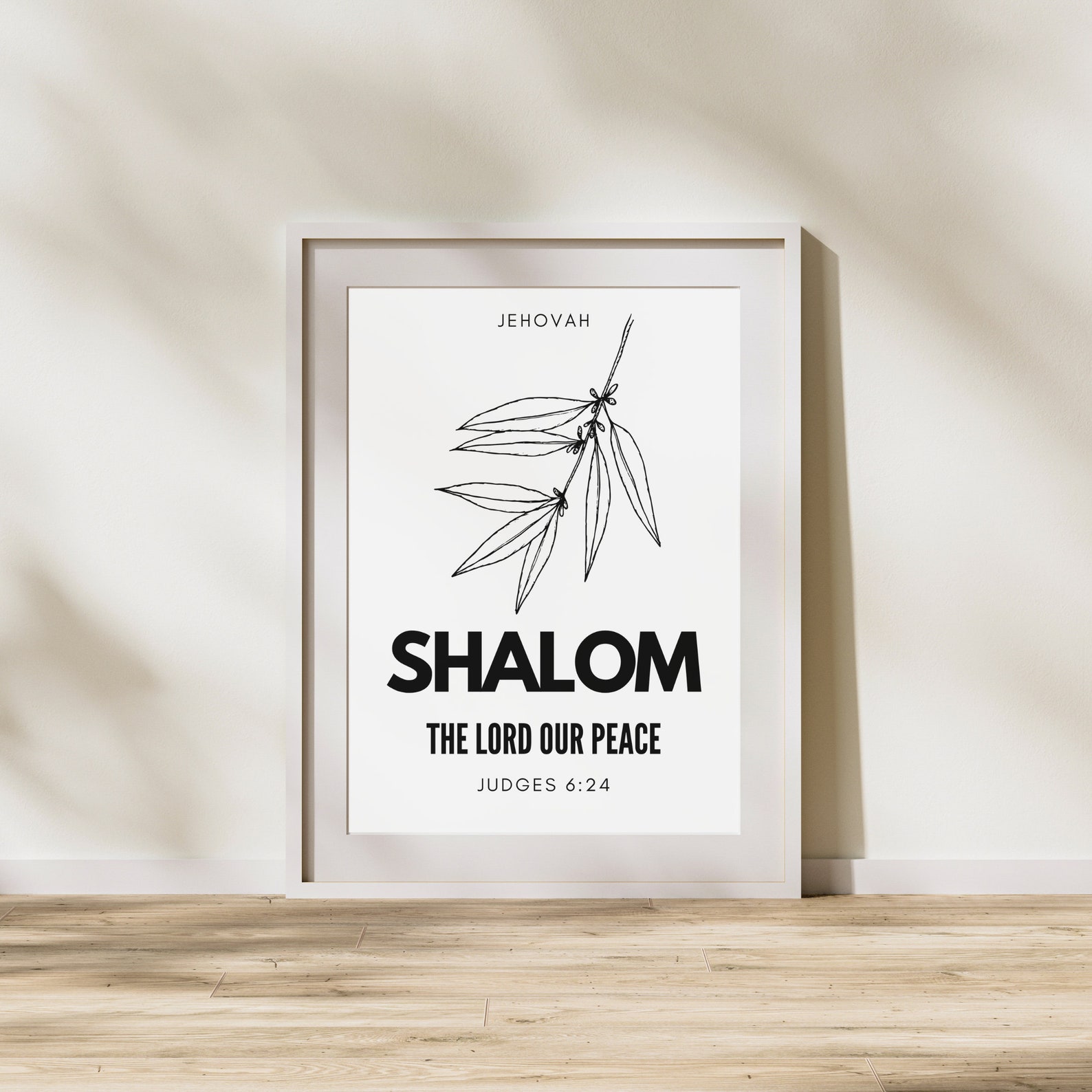 Printable Shalom Wall Art, Instant Download Christian Scripture, Bible ...