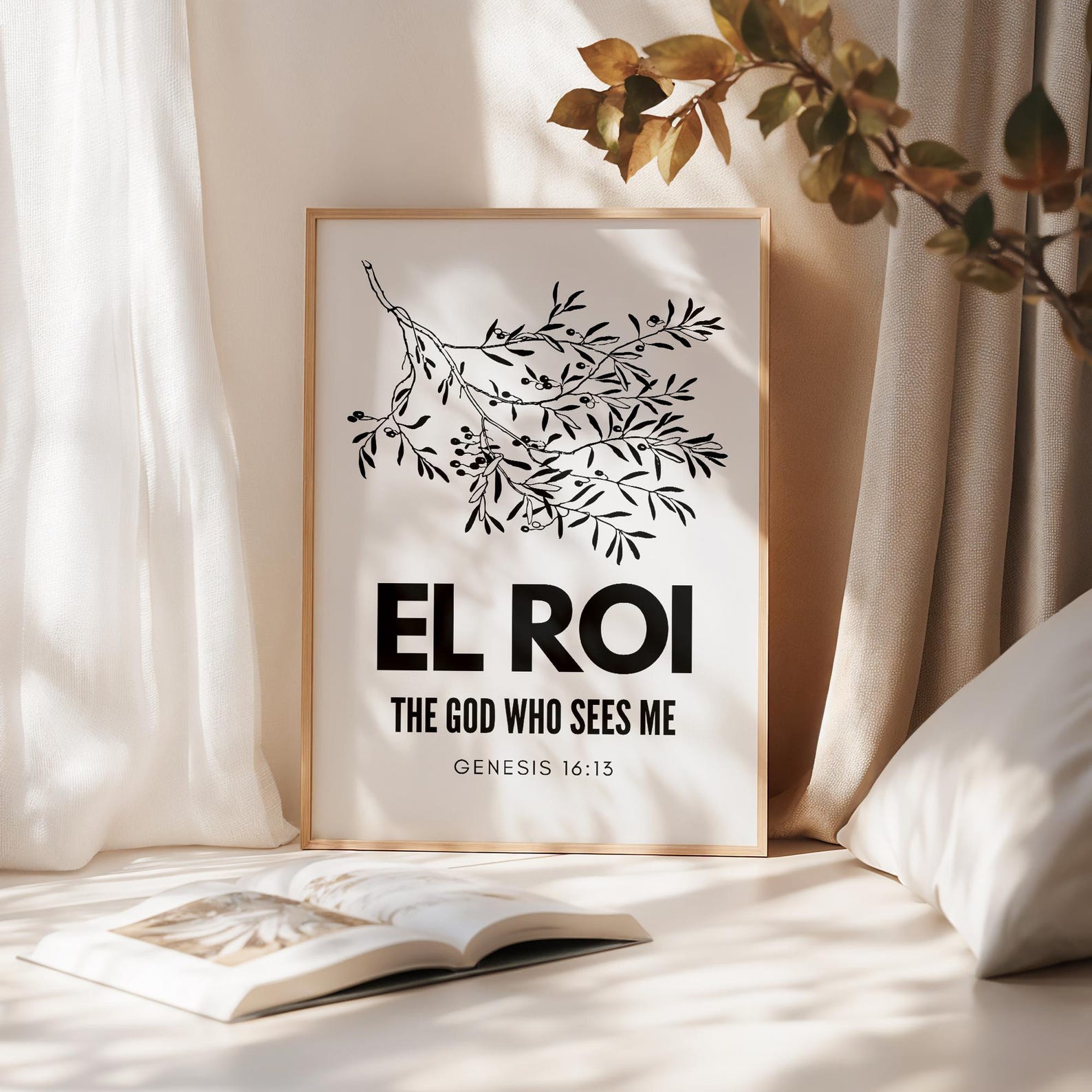Printable El Roi Wall Art, Instant Download Christian Scripture, Bible ...