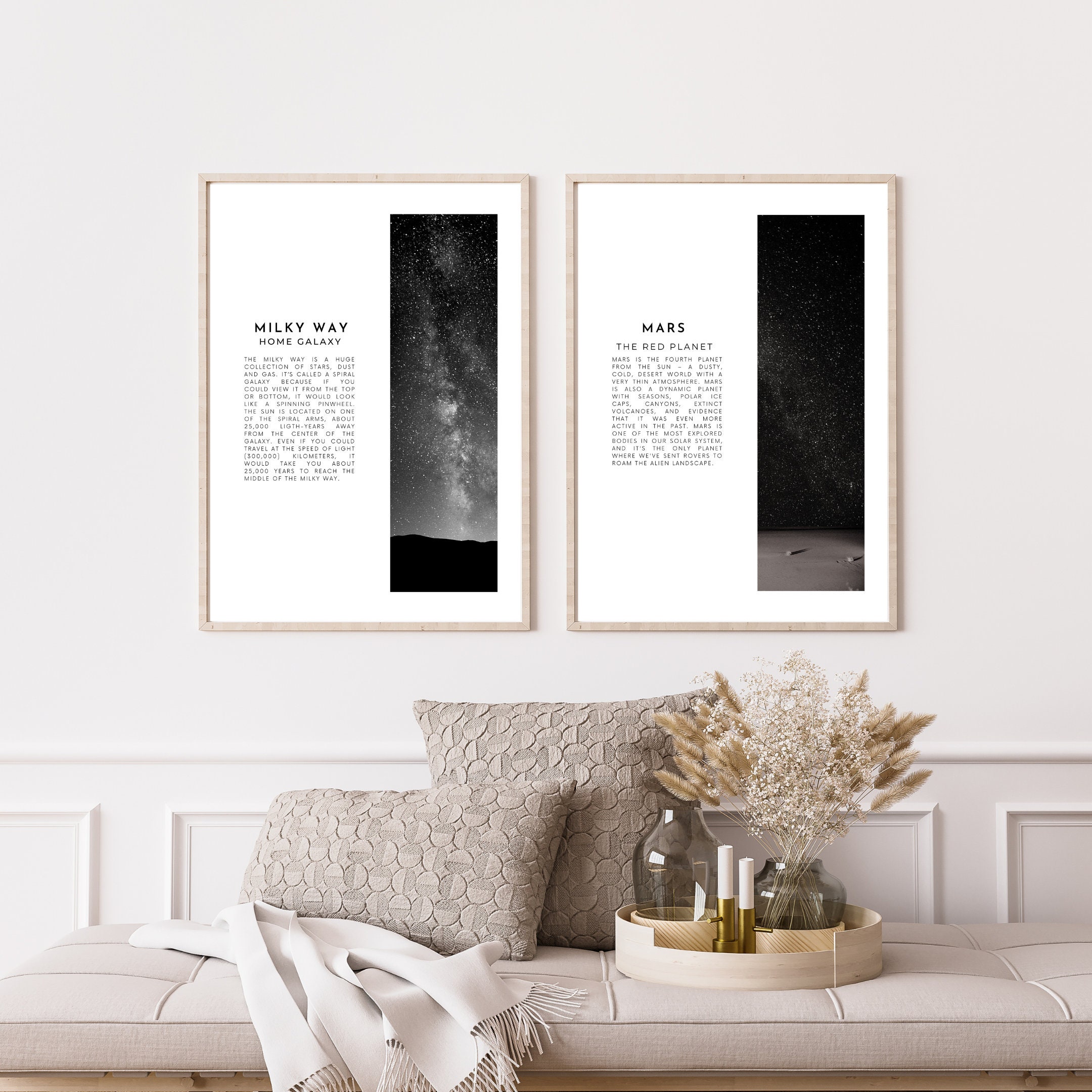 Milky Way Printable Astronomy Poster Digital Download Wall Art Home ...