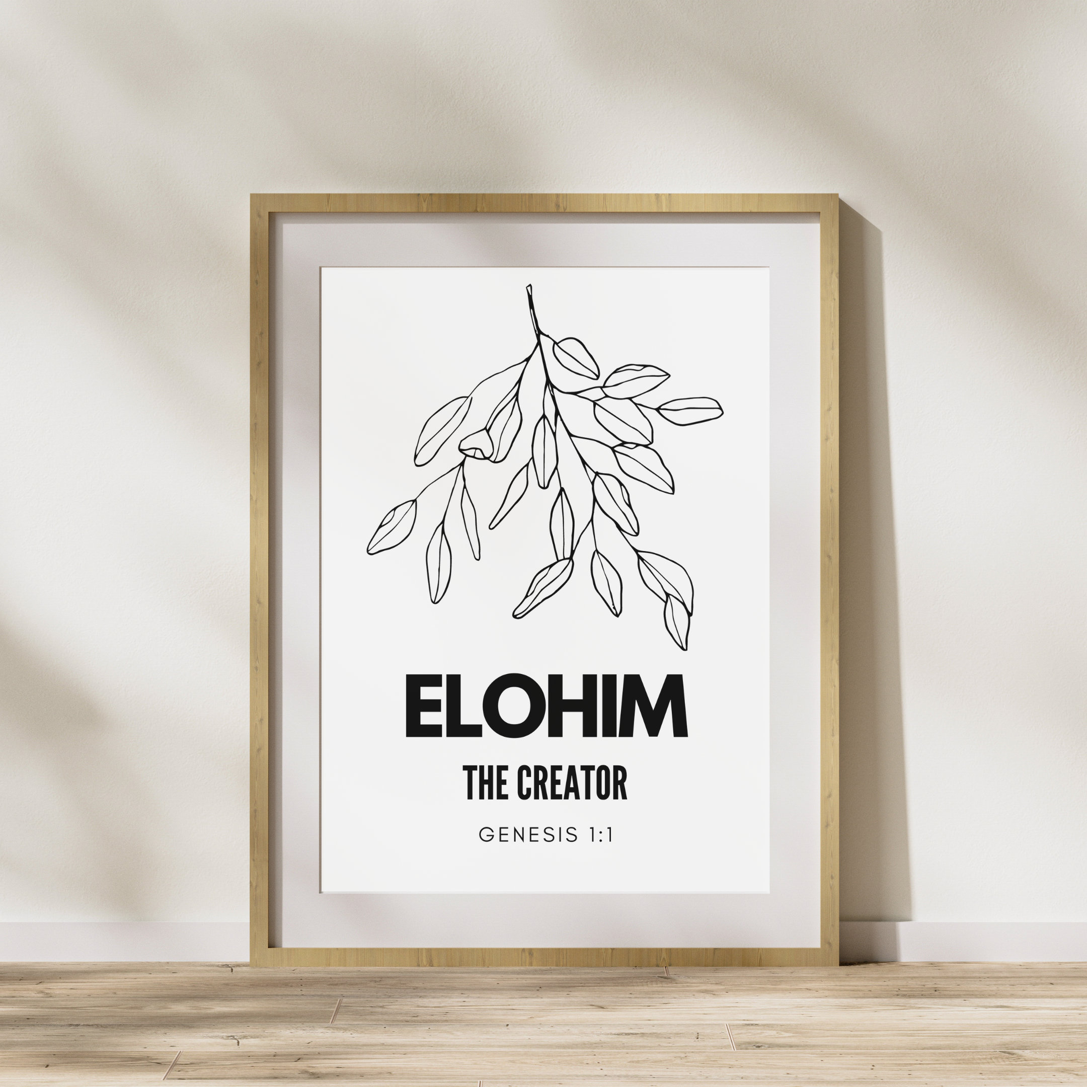 Printable Elohim Wall Art, Instant Download Christian Scripture, Bible ...