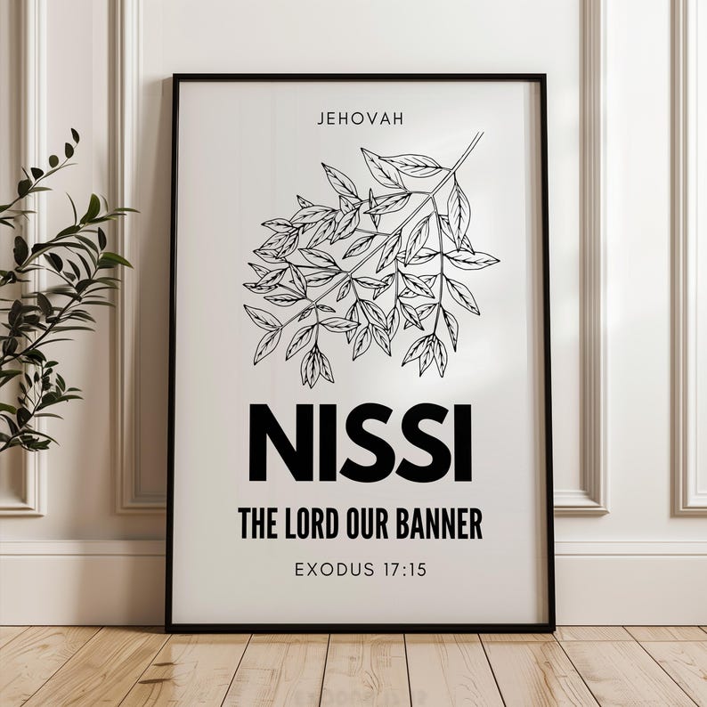 Nissi Scripture Art: Boho Christian Bible Verse Print (digital Download ...