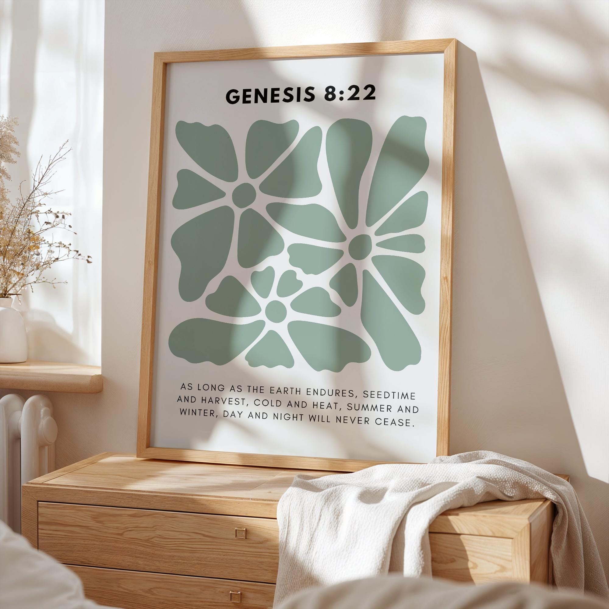 Printable Genesis 8:22 Wall Art, Instant Download Christian Scripture ...