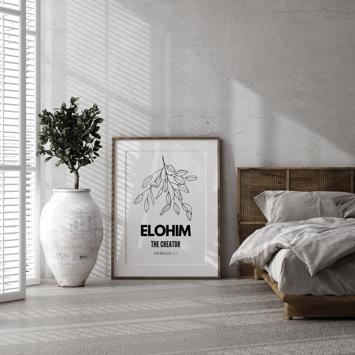 Printable Elohim Wall Art, Instant Download Christian Scripture, Bible ...