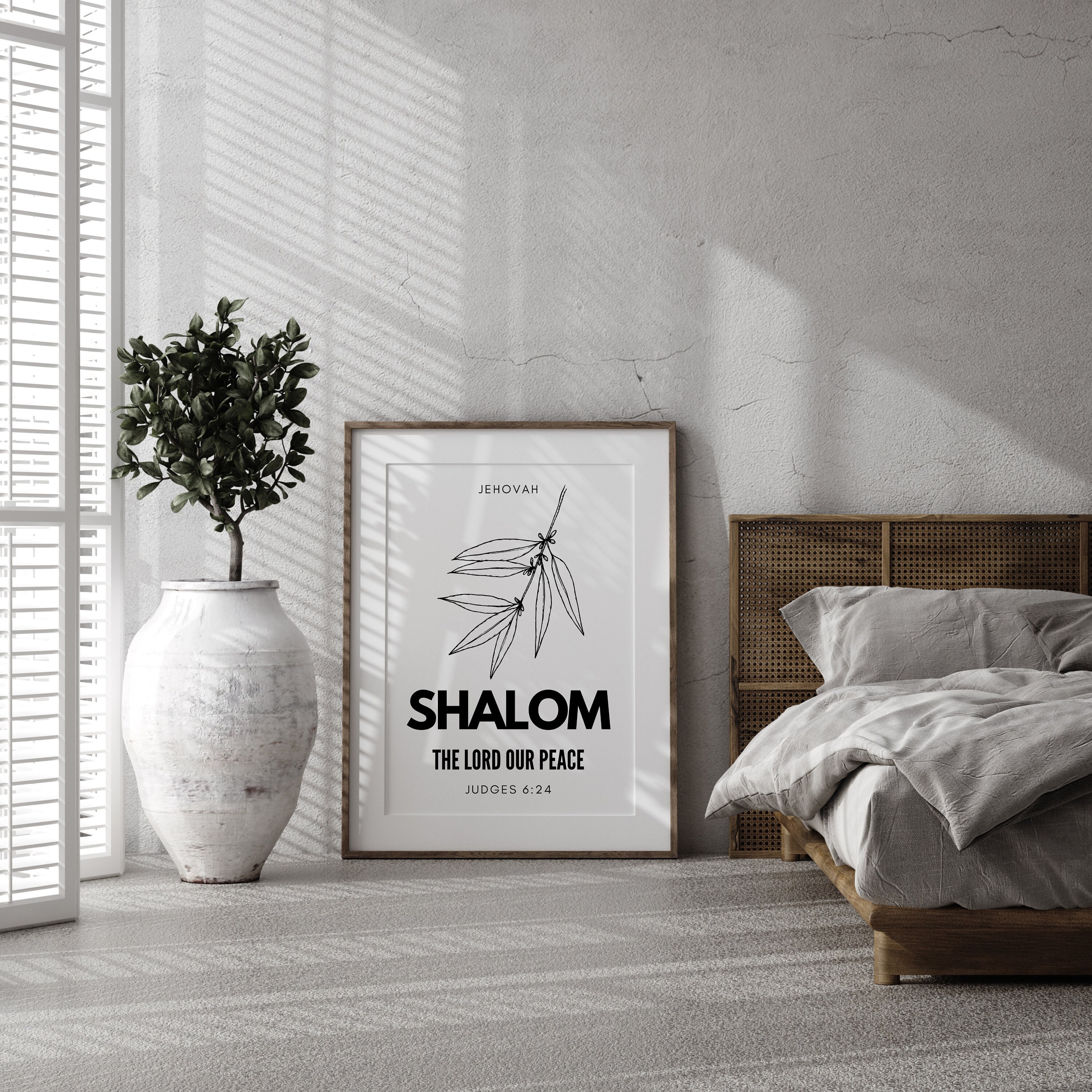 Printable Shalom Wall Art, Instant Download Christian Scripture, Bible ...