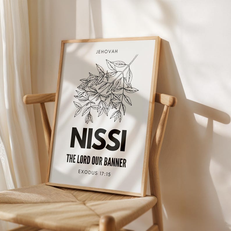 Nissi Scripture Art: Boho Christian Bible Verse Print (digital Download ...