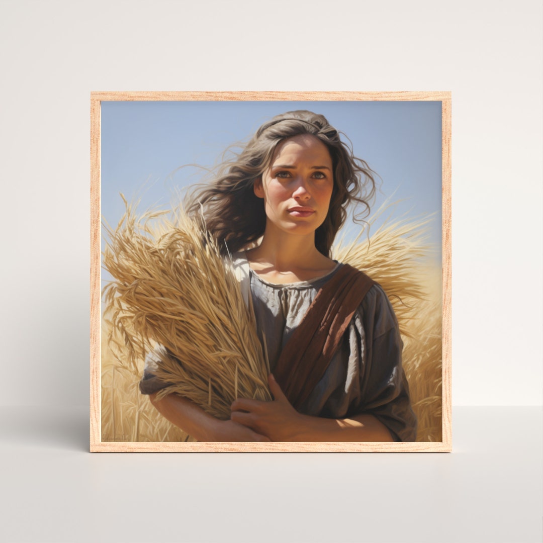 Ruth Poster, Ruth and Naomi, Digital Watercolor Bible Verse Jesus Art ...