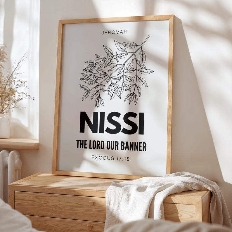 Nissi Scripture Art: Boho Christian Bible Verse Print (digital Download ...
