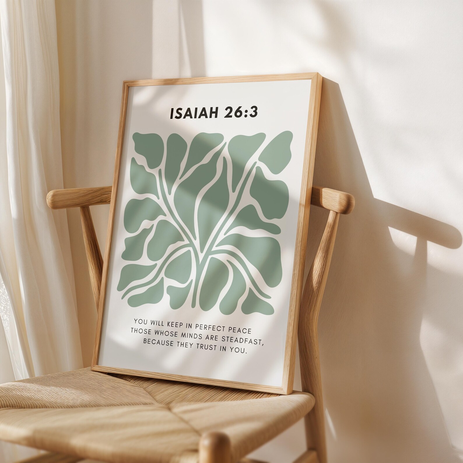 Isaiah 26:3 Scripture Print, Boho Christian Wall Art (digital Download ...