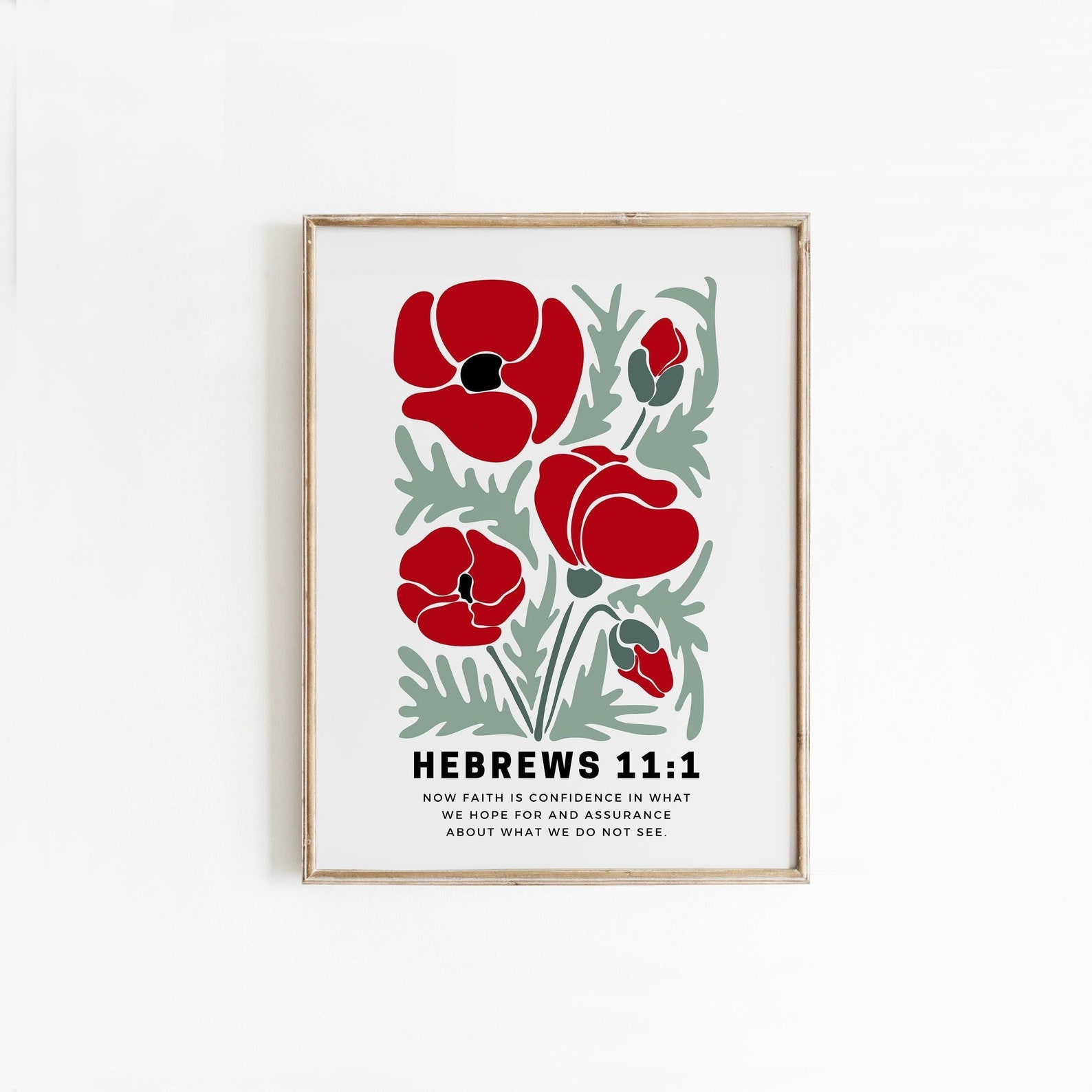 Printable Hebrews 11:1 Wall Art, Instant Download Christian Scripture ...