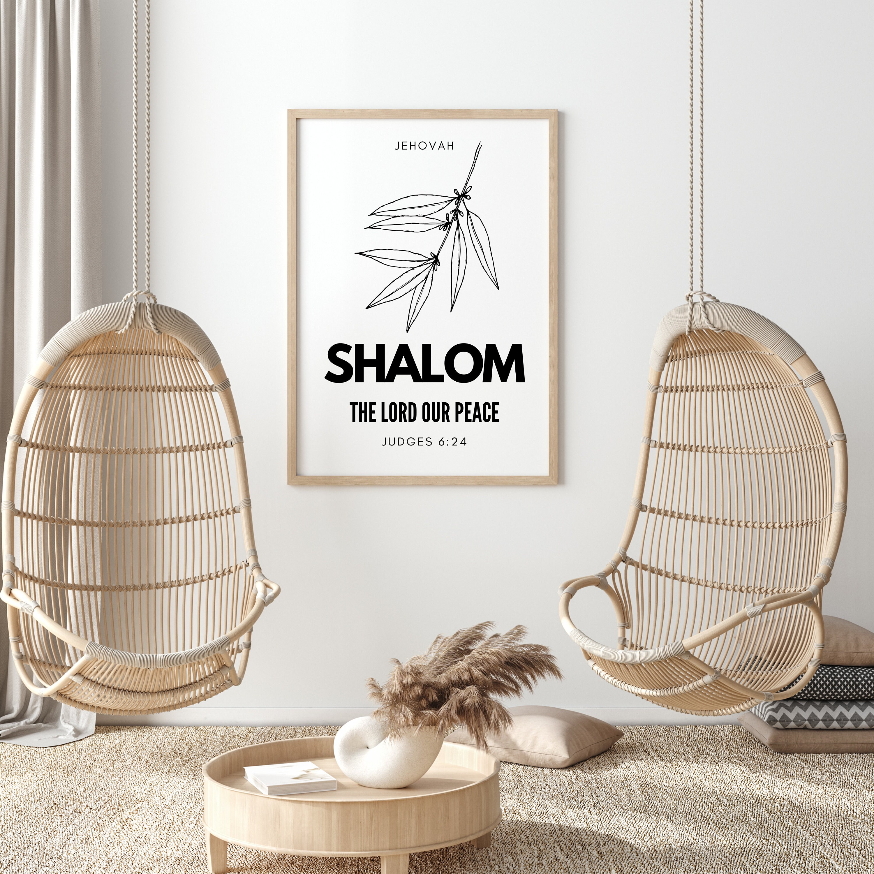 Printable Shalom Wall Art, Instant Download Christian Scripture, Bible ...