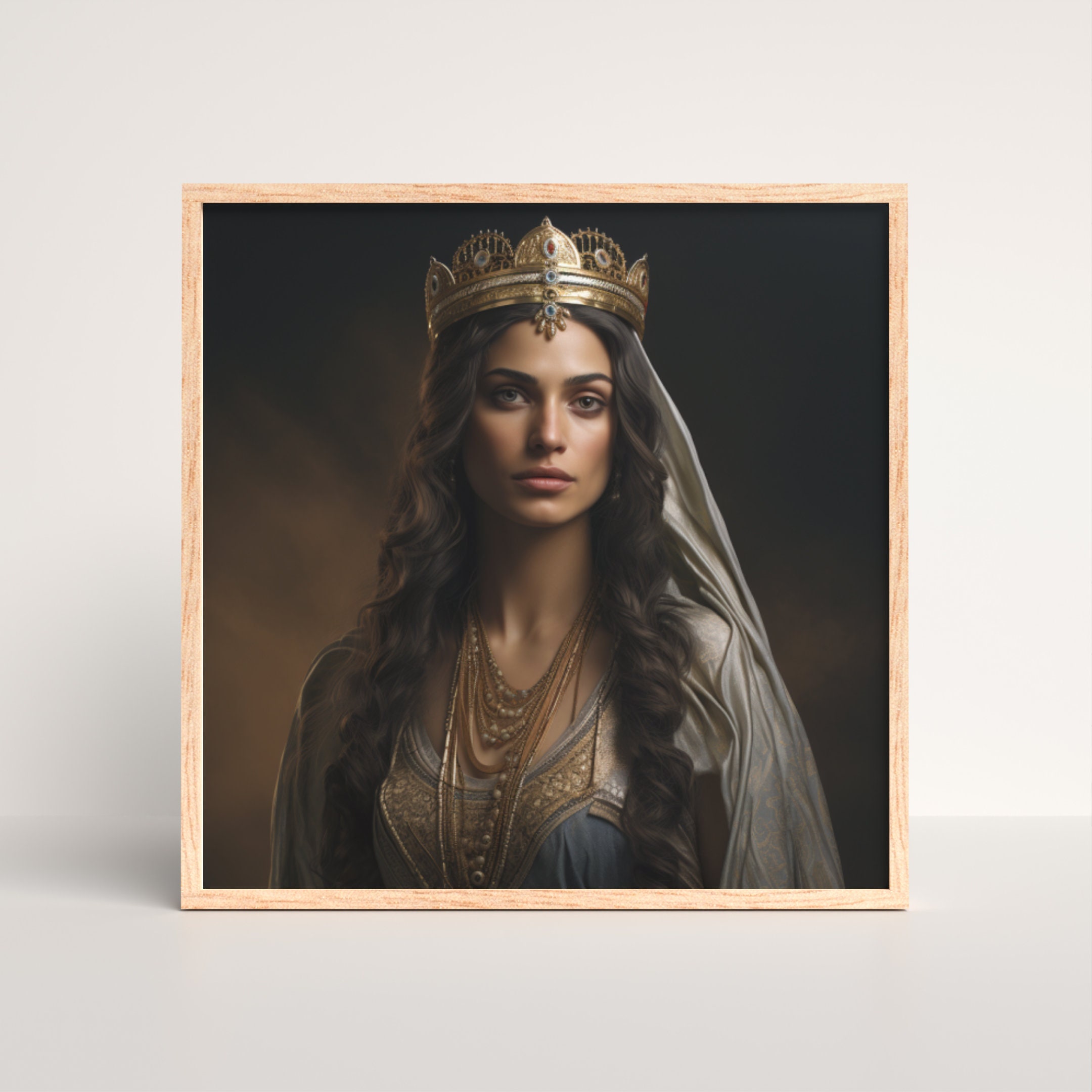 The Courageous Queen Esther , Jesus Art, Bible Art, Wall Art , Digital ...