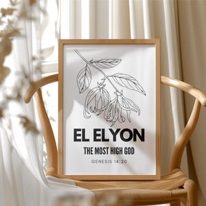 Printable El Elyon Wall Art, Instant Download Christian Scripture ...