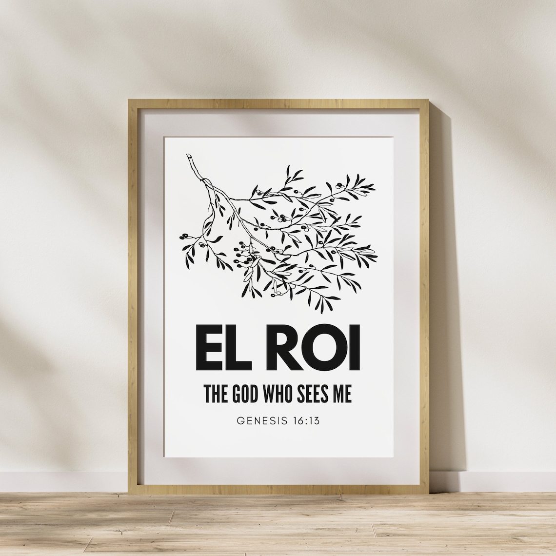Printable El Roi Wall Art, Instant Download Christian Scripture, Bible ...
