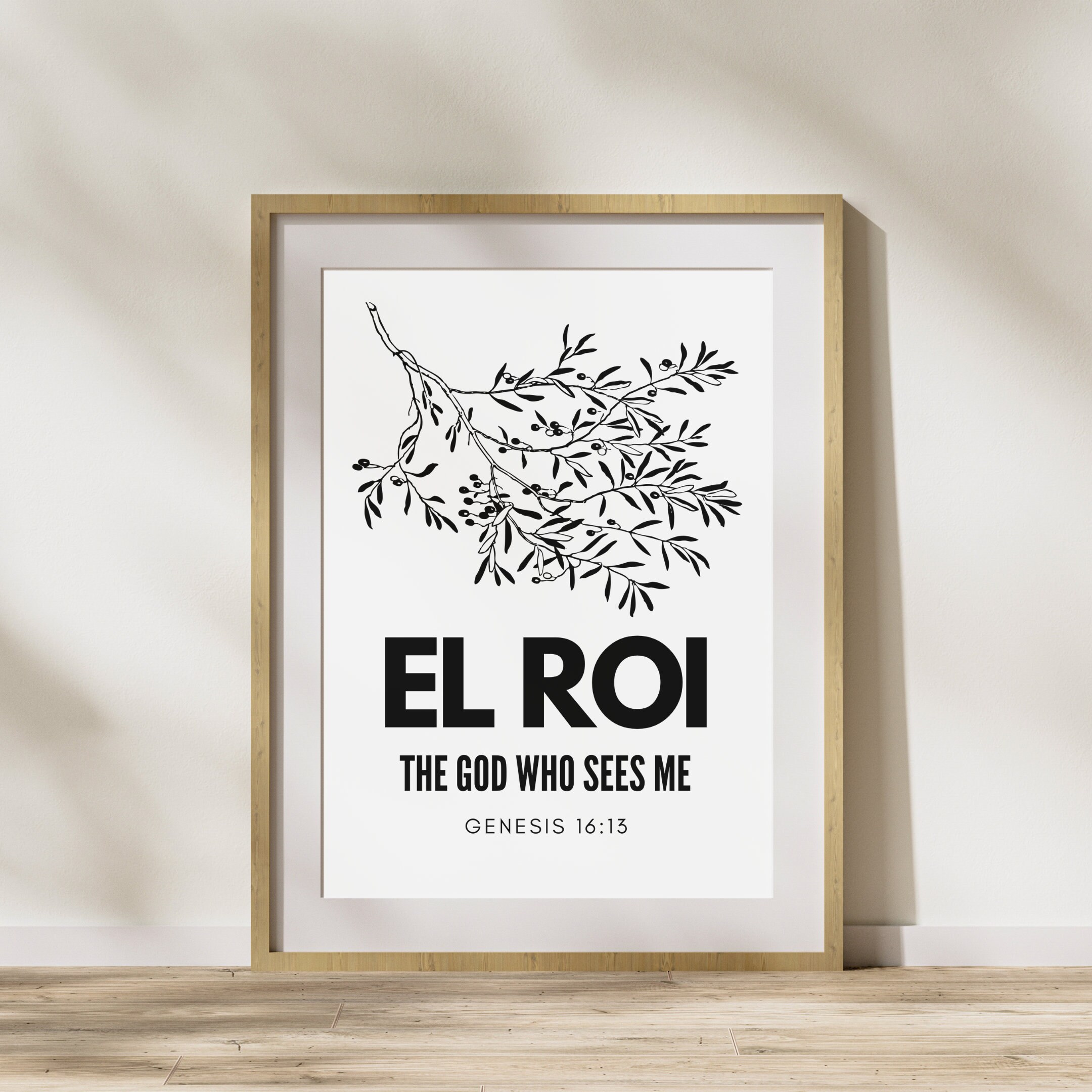 Printable El Roi Wall Art, Instant Download Christian Scripture, Bible ...