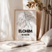 Elohim Christian Scripture Print: Boho Bible Verse Wall Art (digital ...